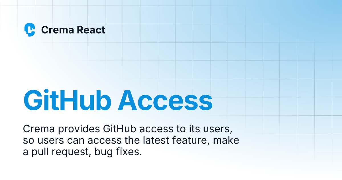 GitHub Access | v-3 | Crema React