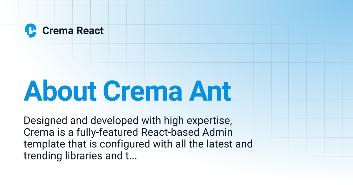 About Crema Ant Crema React