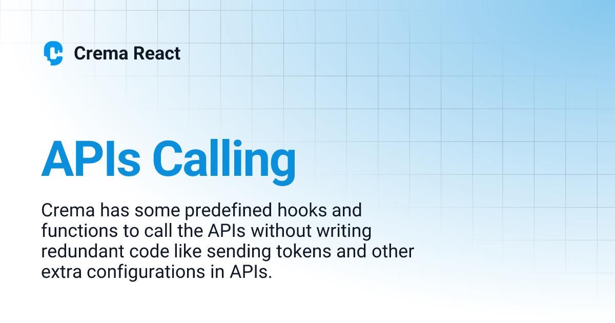 APIs Calling | Crema React